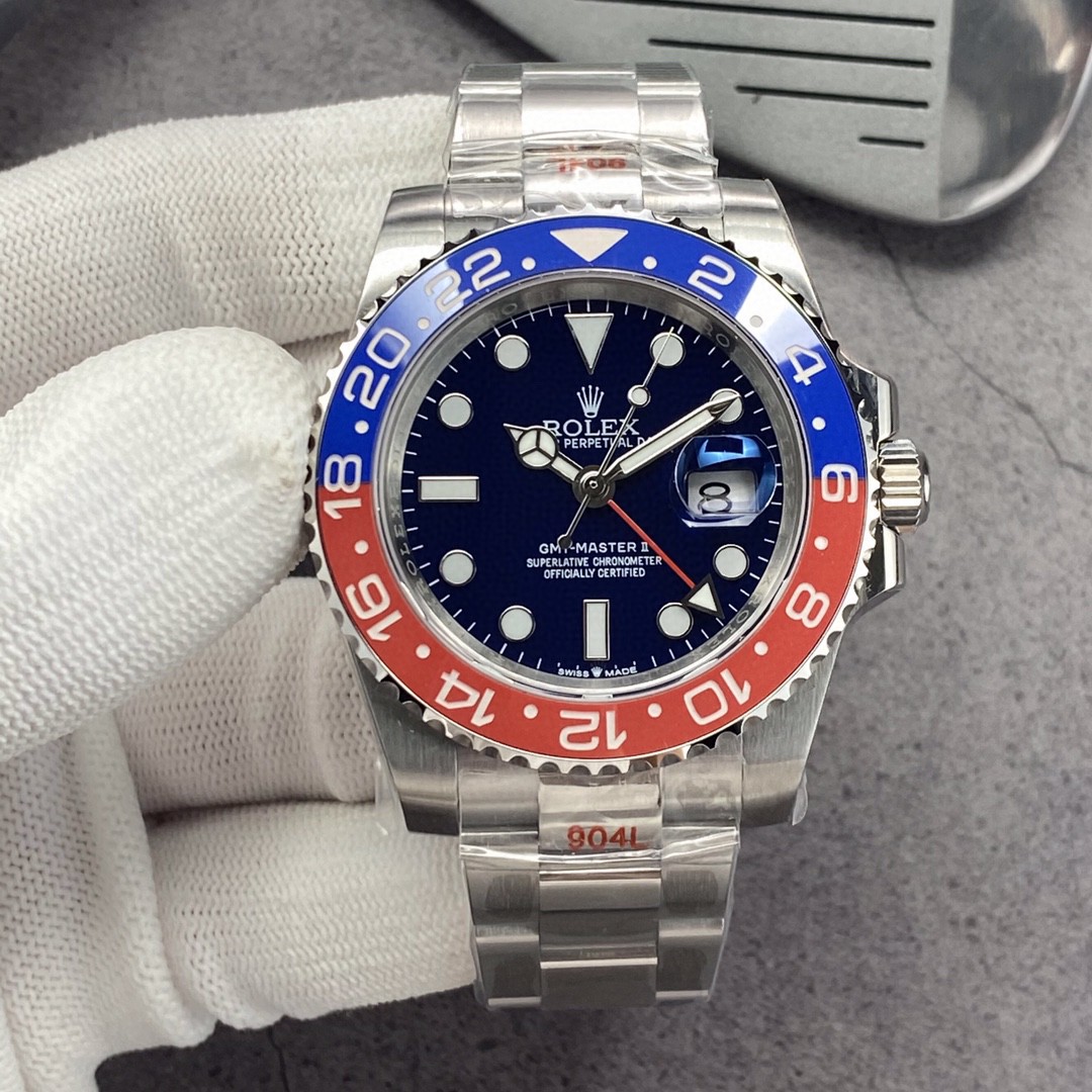 Rolex Clone Store | Rolex GMT-Master II Red/Blue "Pepsi" Ceramic Blue Dial